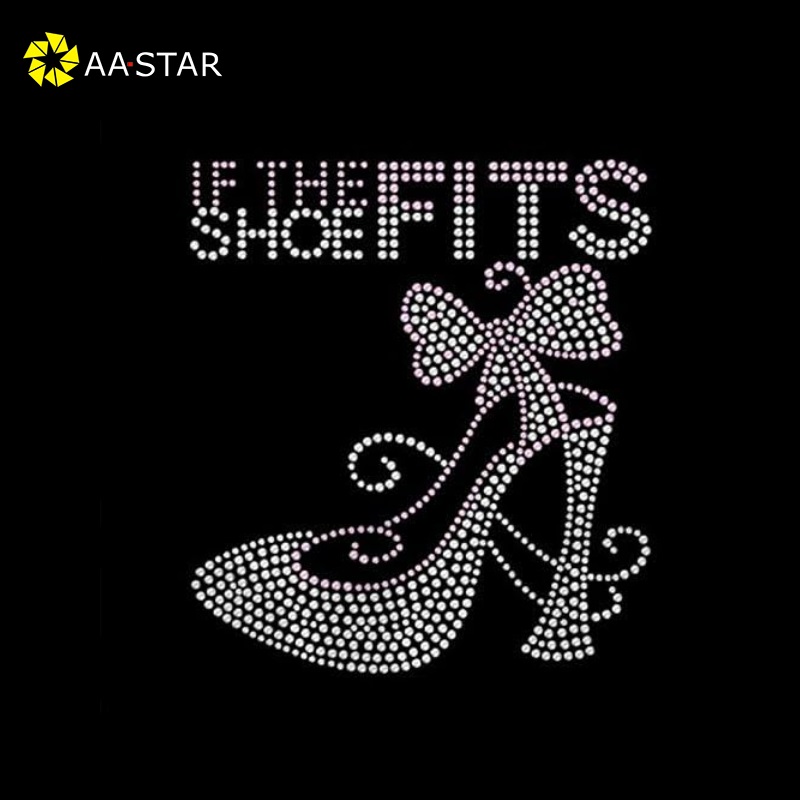 High Heel Rhinestone Heat Transfer Glass Clothing Decoration