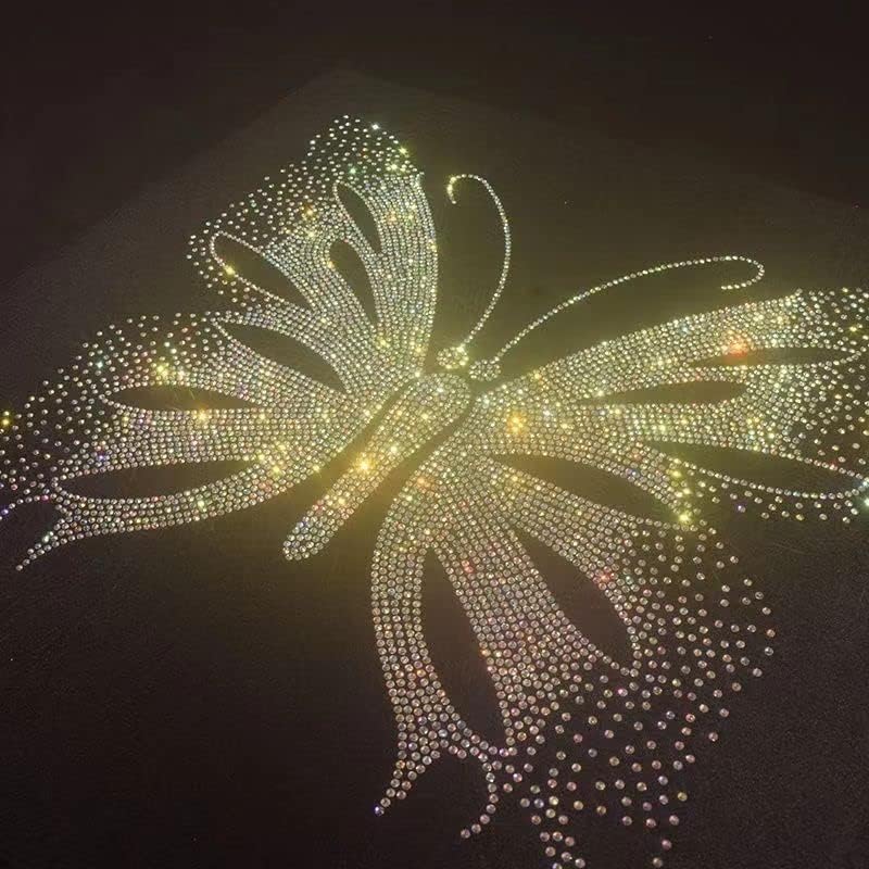 Custom iron on butterfly rhinestone motif templates patterns