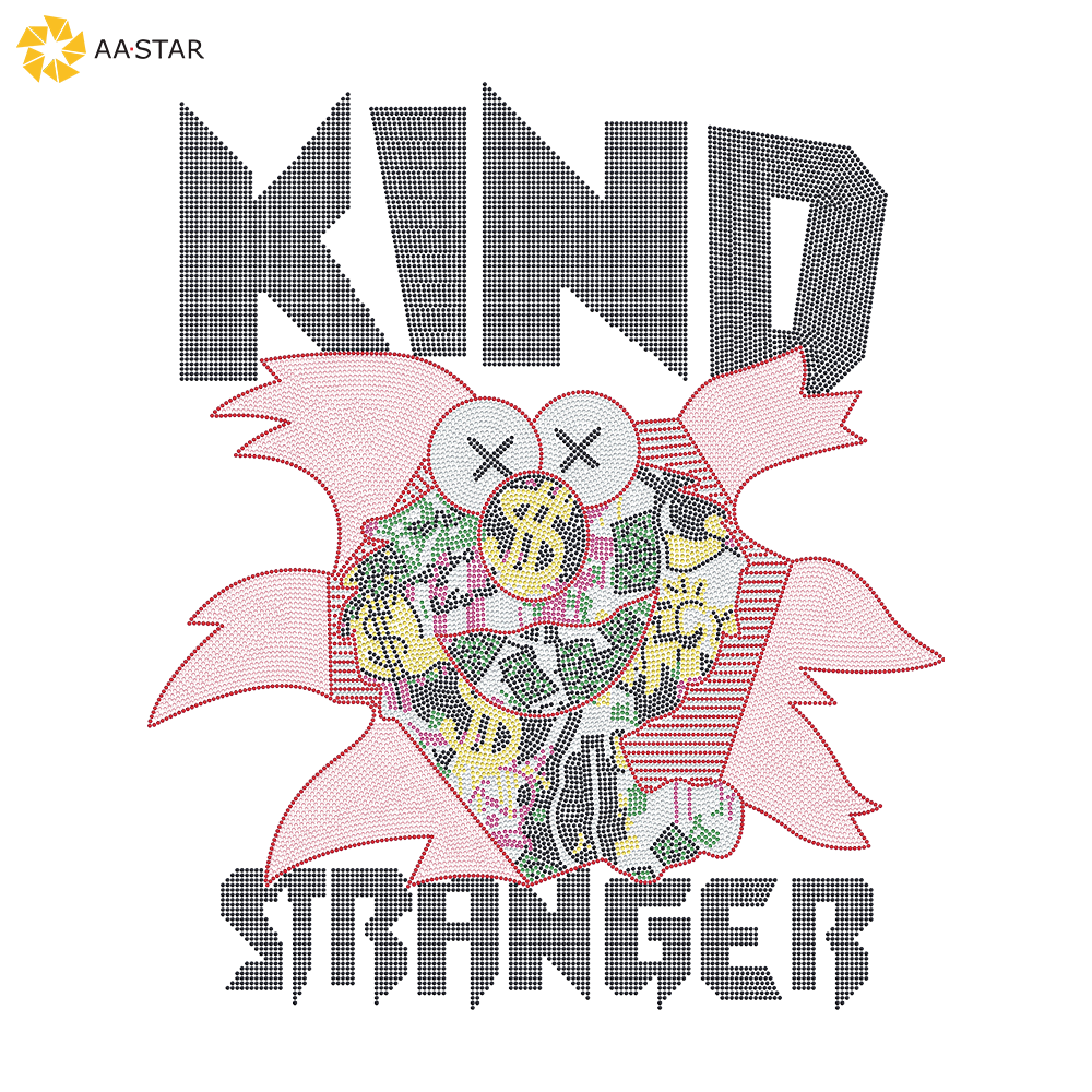 Big size cartoon rhinestone custom motif transfers sheet