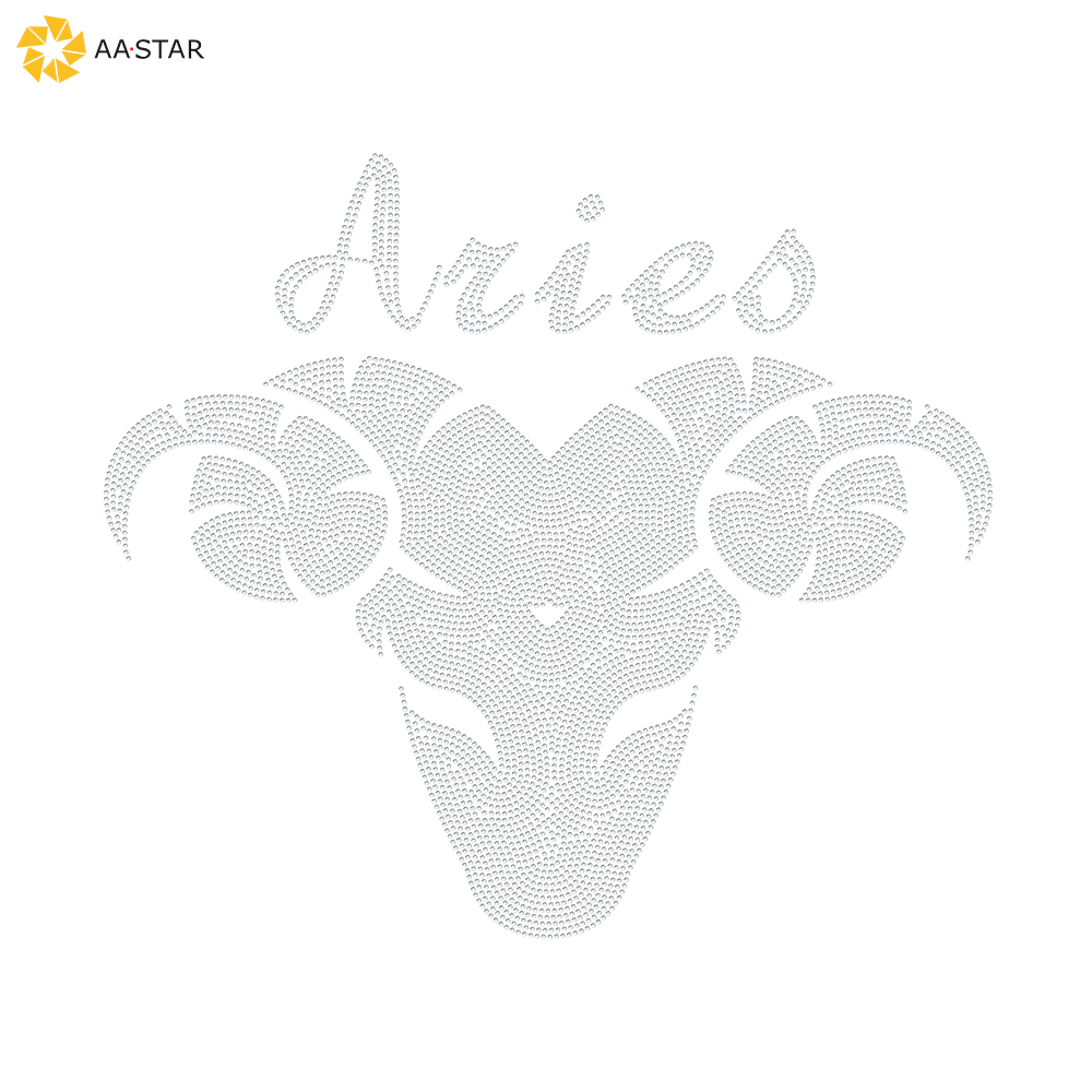 Aries mens rhinestone transfer online templates for shirts