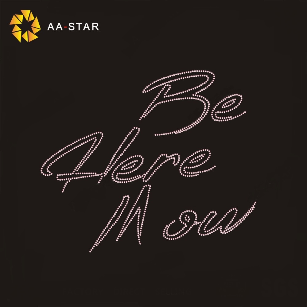 Ready made rhinestone letters hotfix beads patterns transfer