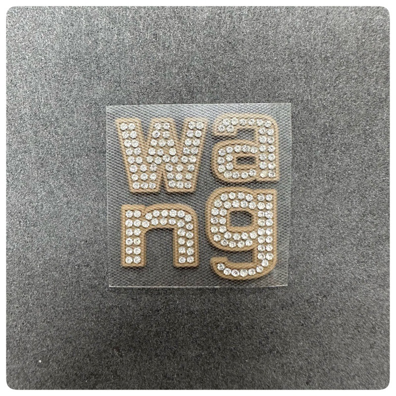 3D silicone label heat transfer letters sheets with rhinestones
