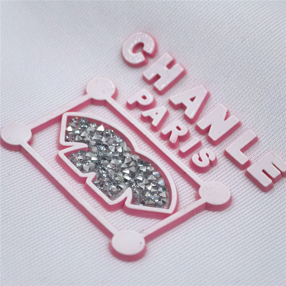 Custom silicone heat transfer vinyl logo for clothing