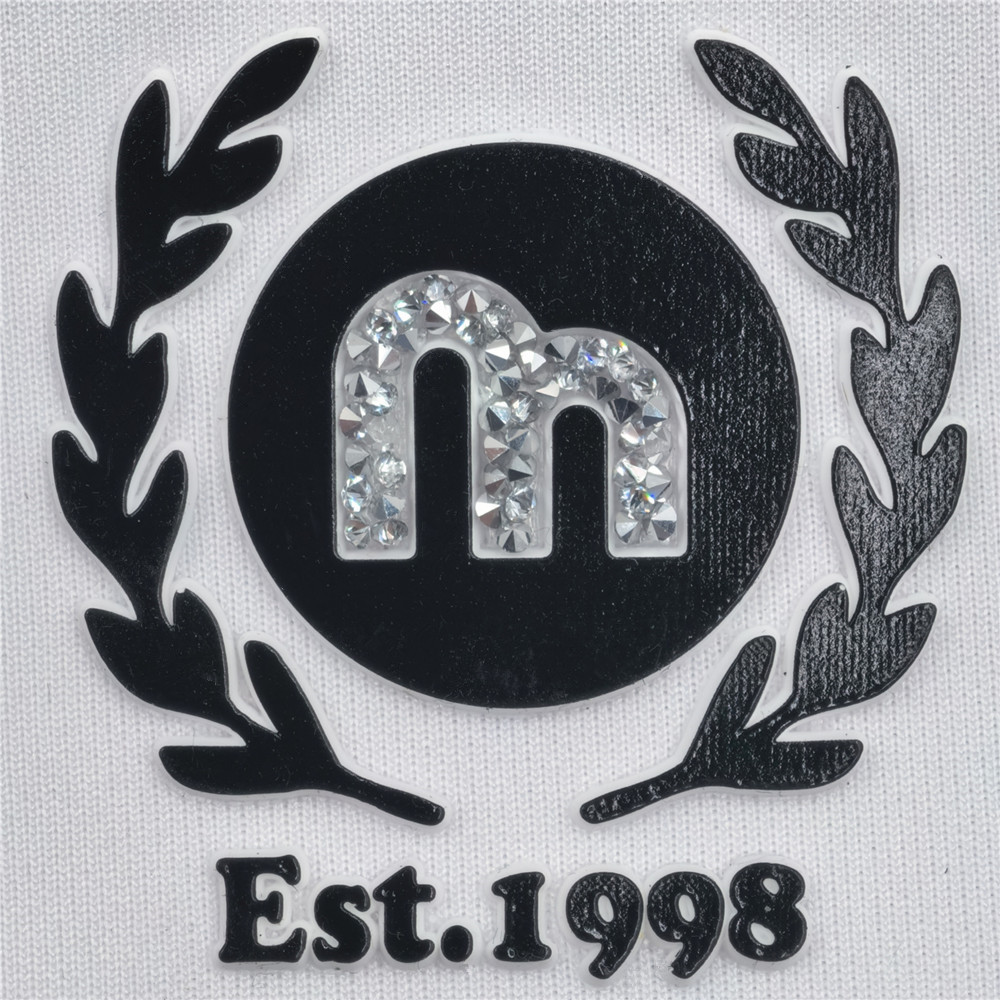 Custom logo silicone 3d rubber heat transfer patch
