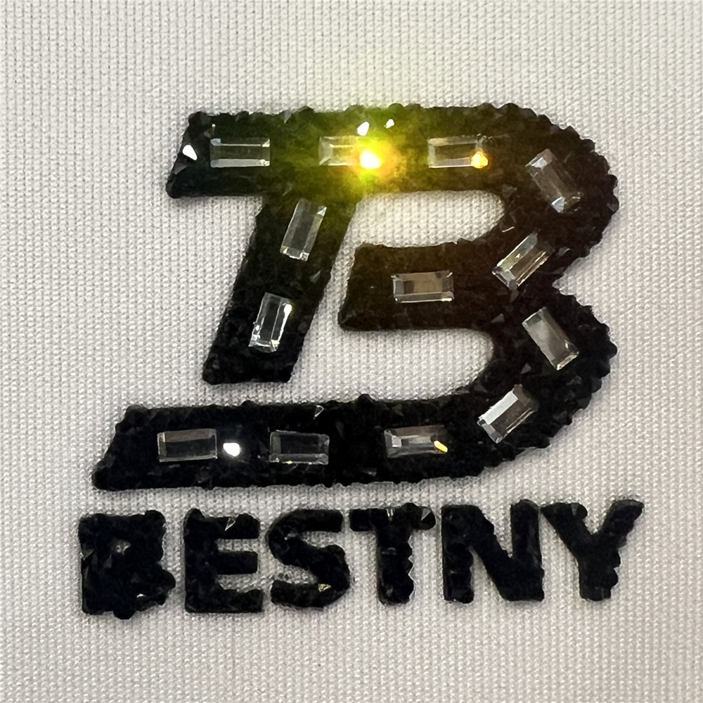 Sparkle rhinestone hotfix applique patches letters